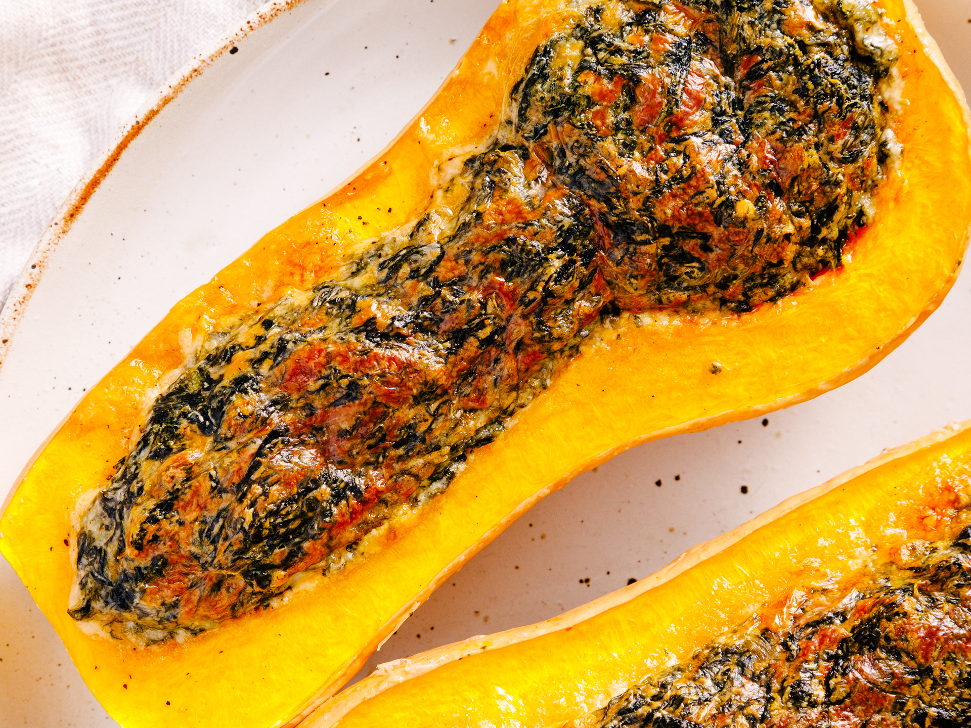 Spinach and Cheese Stuffed Butternut Squash - Serving Size 8 — Brava ...